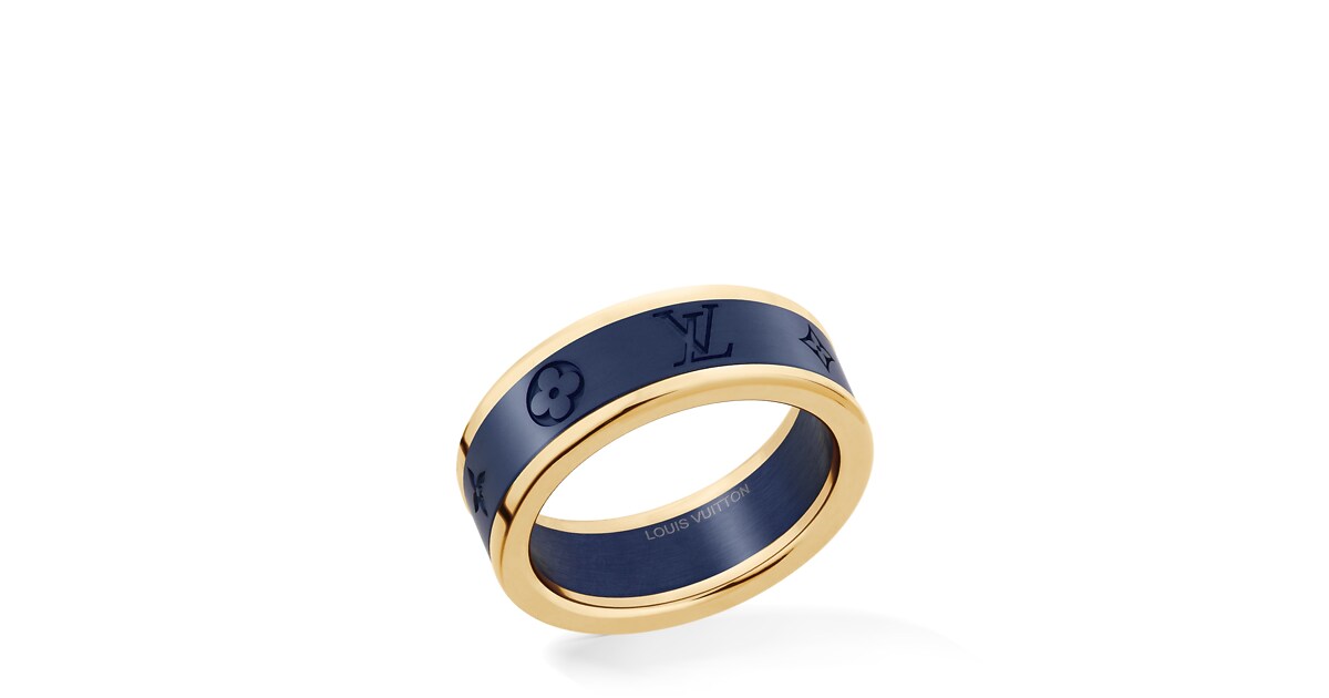 Les Gaston Vuitton Small Ring, Yellow Gold and Titanium - Joaillerie - Catégories | LOUIS VUITTON